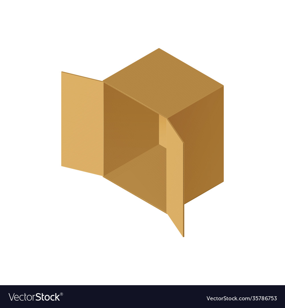 Isometric packaging box Royalty Free Vector Image