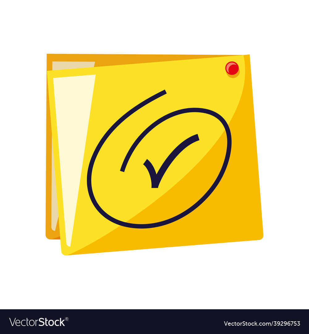 Note check mark Royalty Free Vector Image - VectorStock