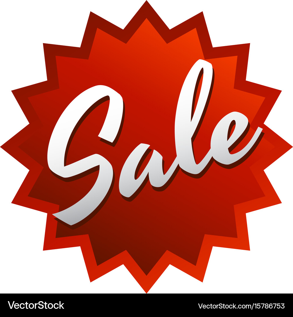 Sale text badge sign Royalty Free Vector Image