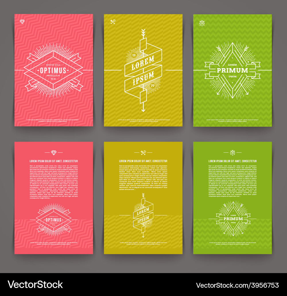 Set of abstract template flyer page design Vector Image