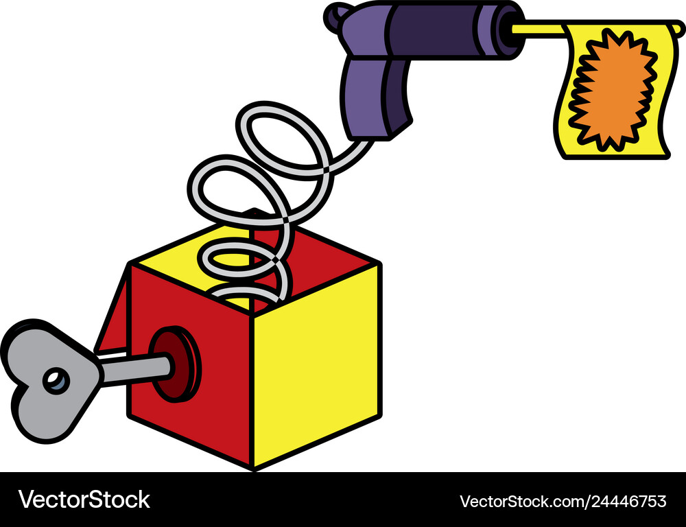 Toy gun cartoon Royalty Free Vector Image - VectorStock