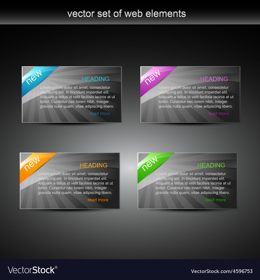 Web elements Royalty Free Vector Image - VectorStock