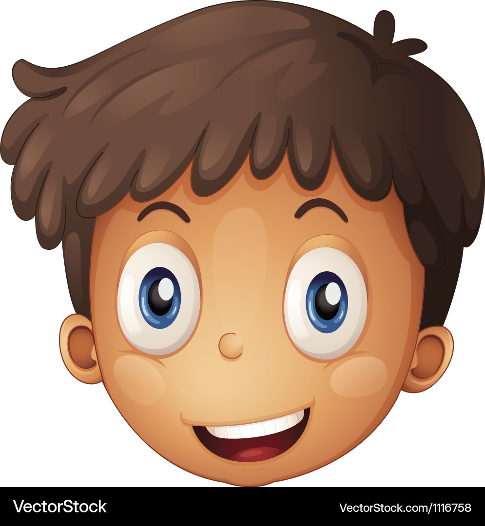 A face of boy Royalty Free Vector Image - VectorStock