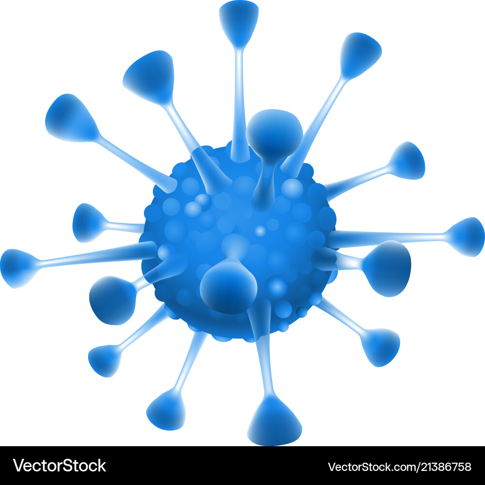 Close-up virus macro germ cancer or flu molecule Vector Image