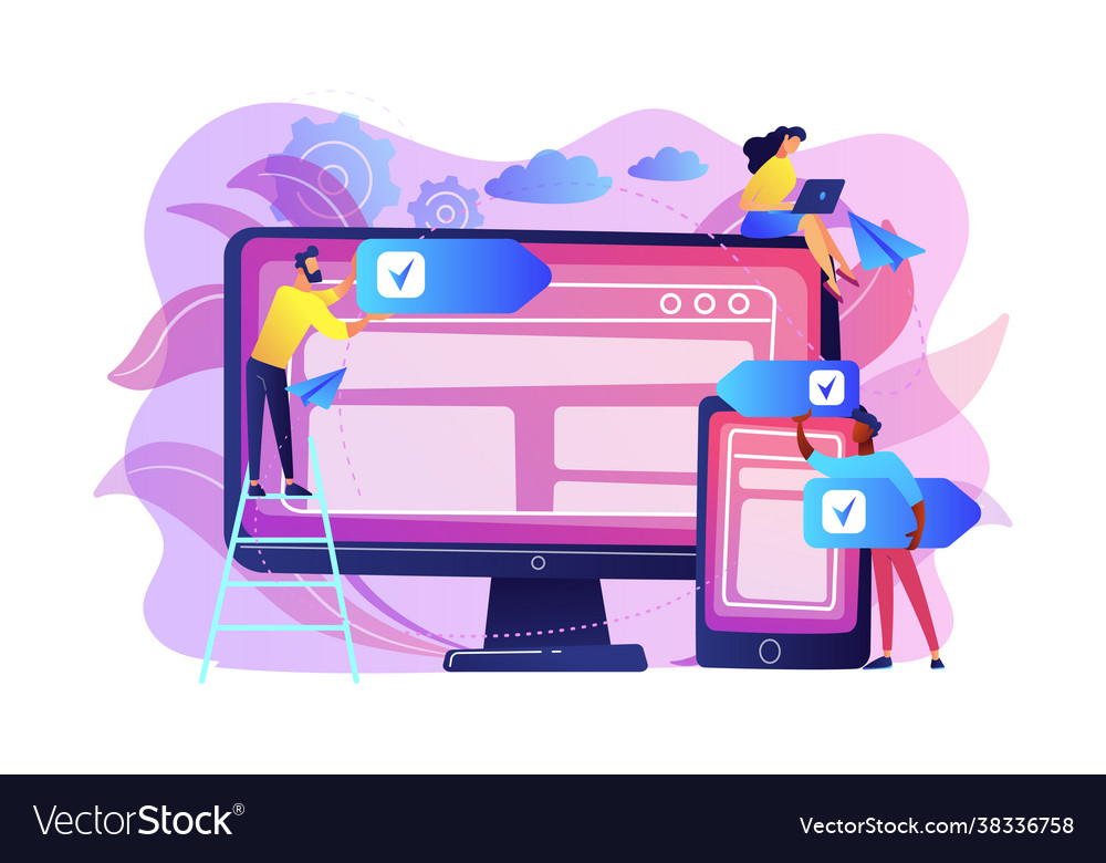 Cross-platform software concept Royalty Free Vector Image