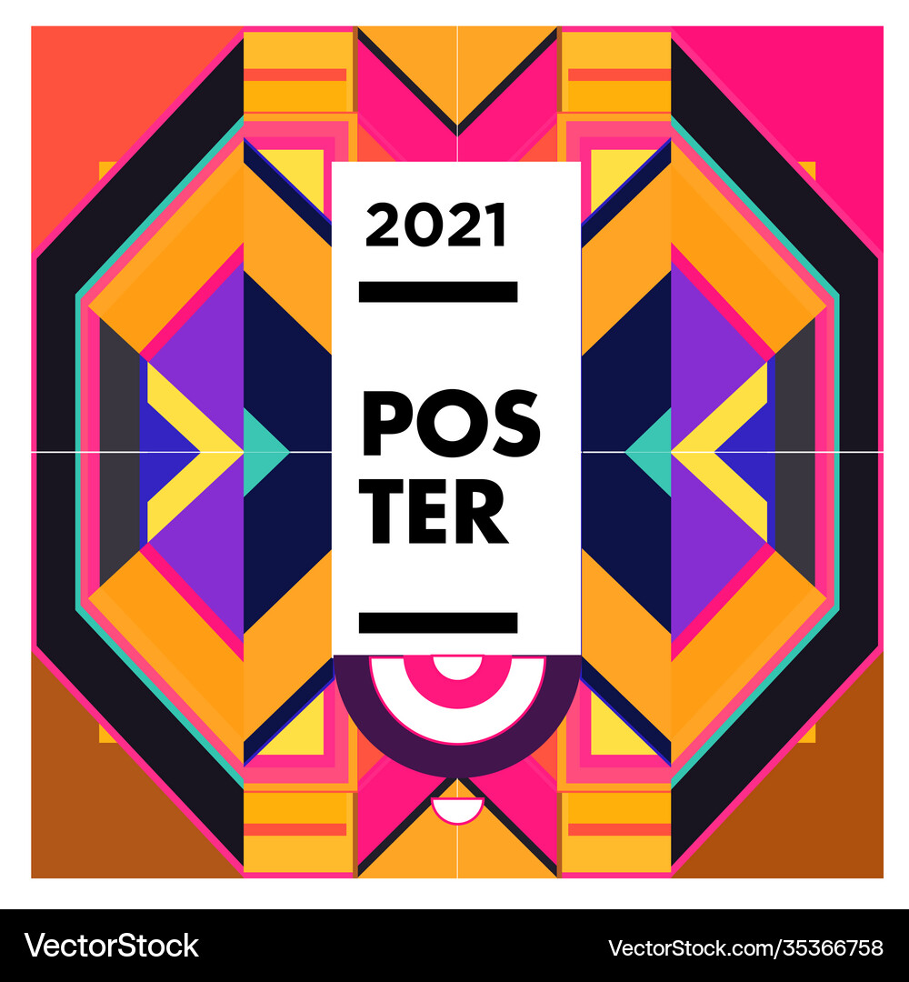 Geometric colorful pattern for poster and banner Vector Image
