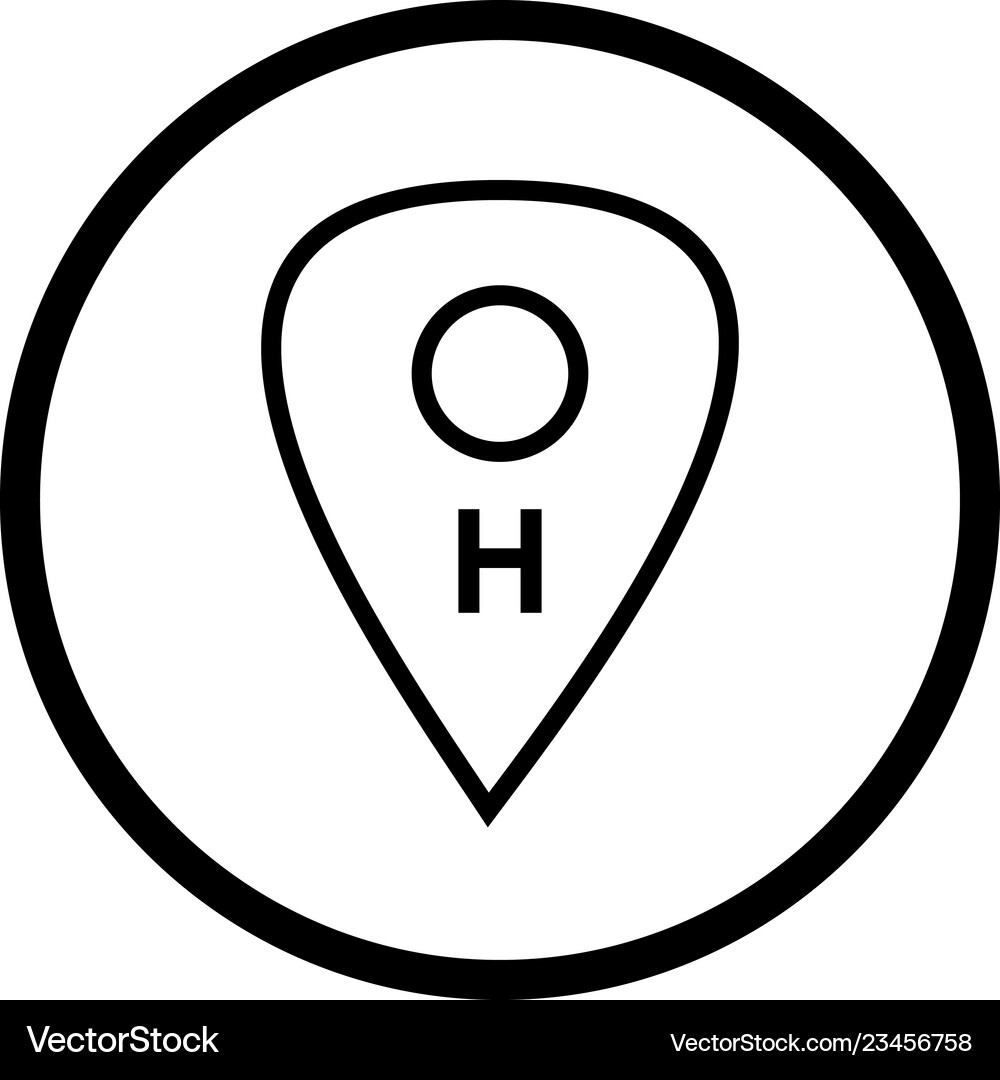 Hospital location icon Royalty Free Vector Image