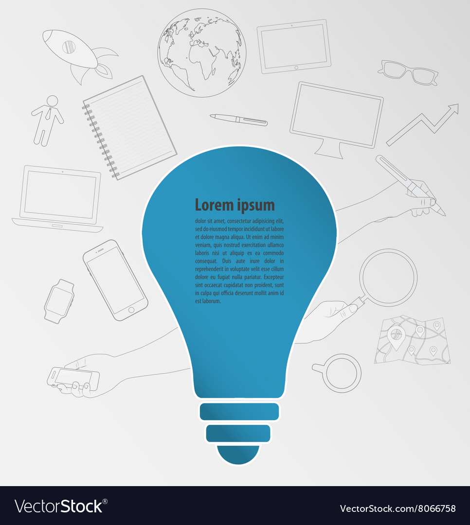Idea bulb Royalty Free Vector Image - VectorStock
