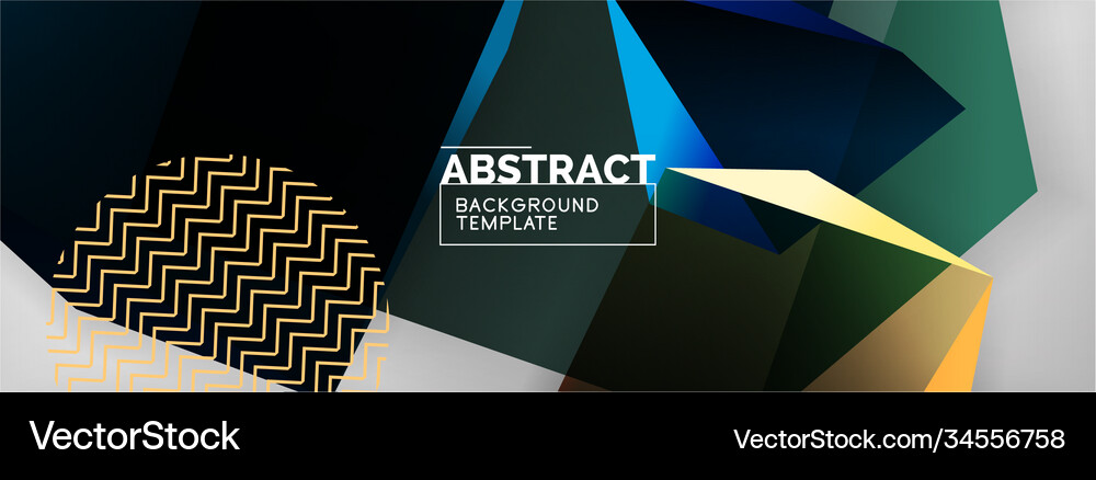 Low poly 3d geometric shapes minimal abstract Vector Image