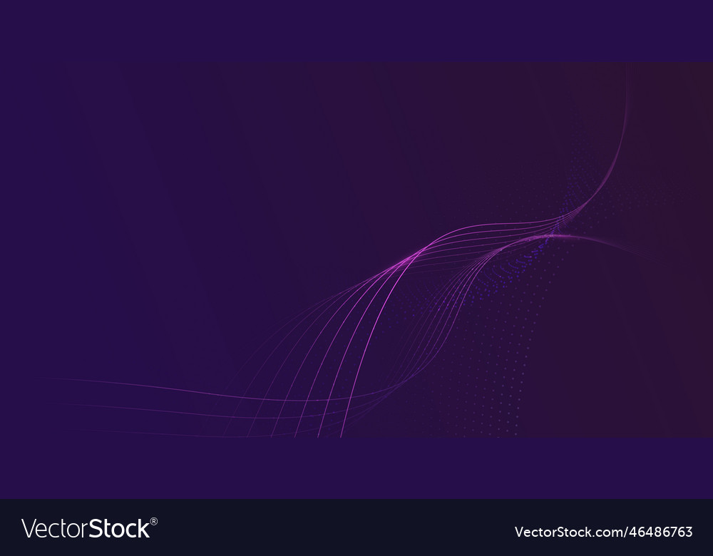 Abstract digital dynamic violet and blue wave Vector Image