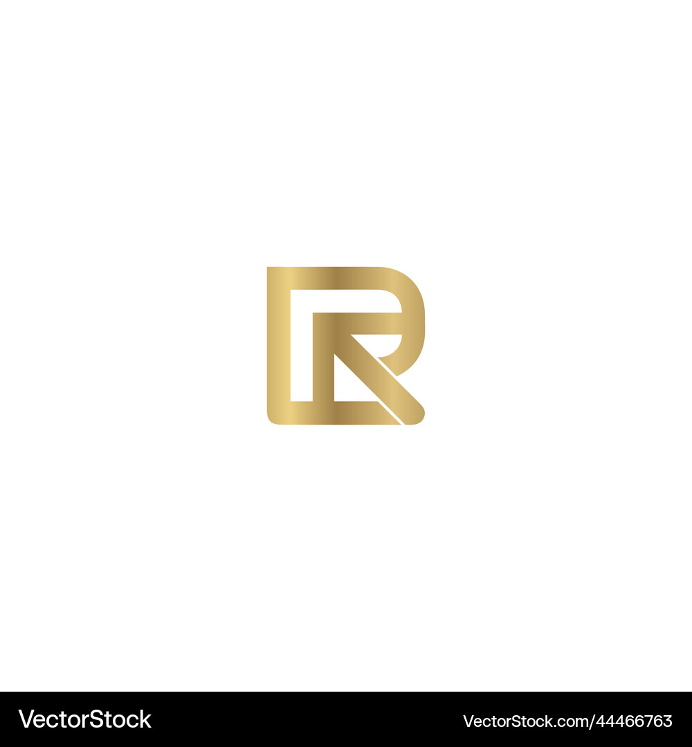 Alphabet letters initials logo rr r and p Vector Image