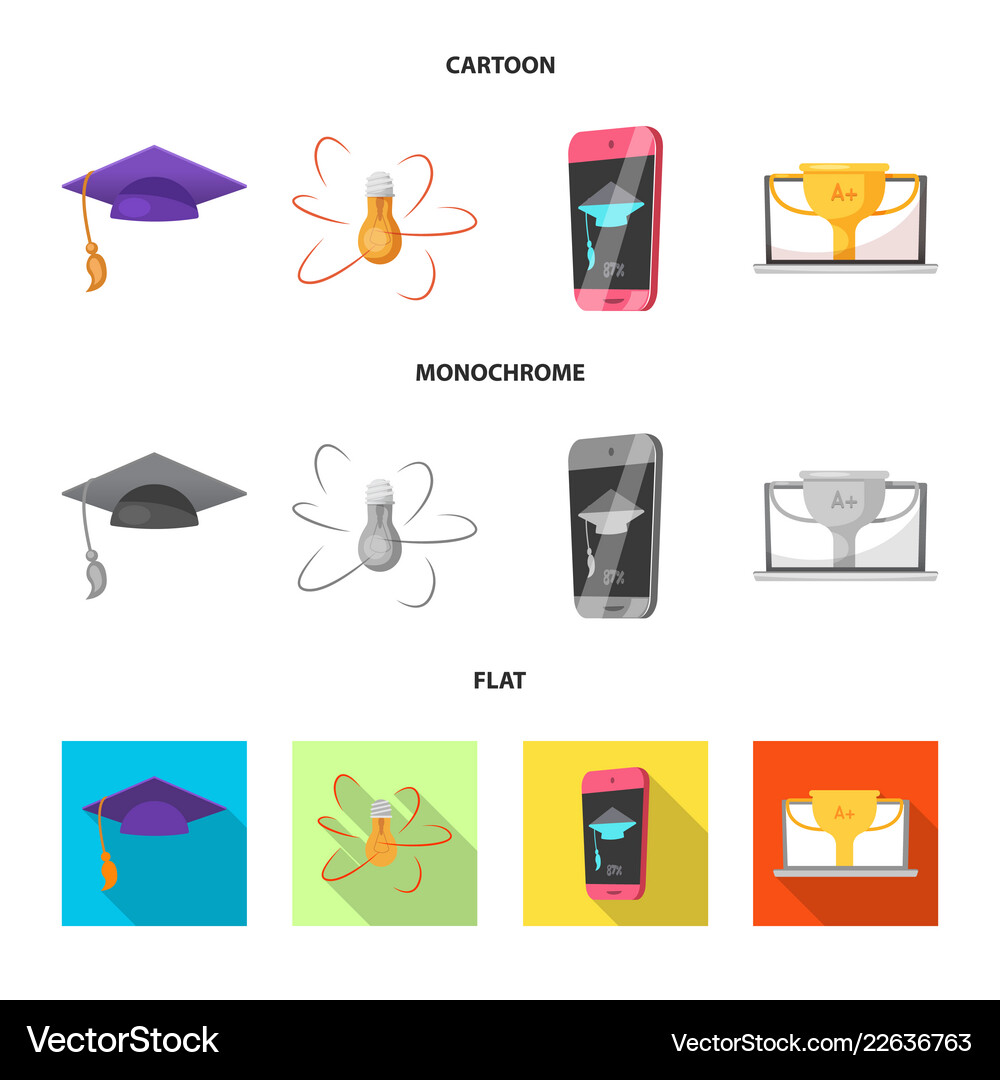 Design of education and learning icon set Vector Image