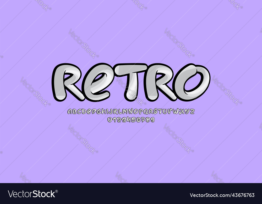 Gray cursive font handwritten script alphabet Vector Image