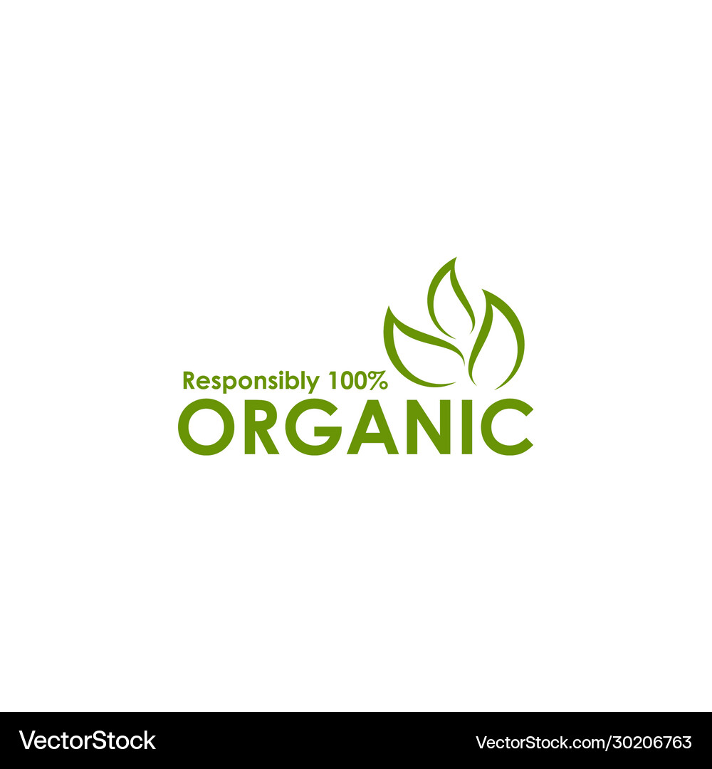 Organic product emblem logo template design Vector Image
