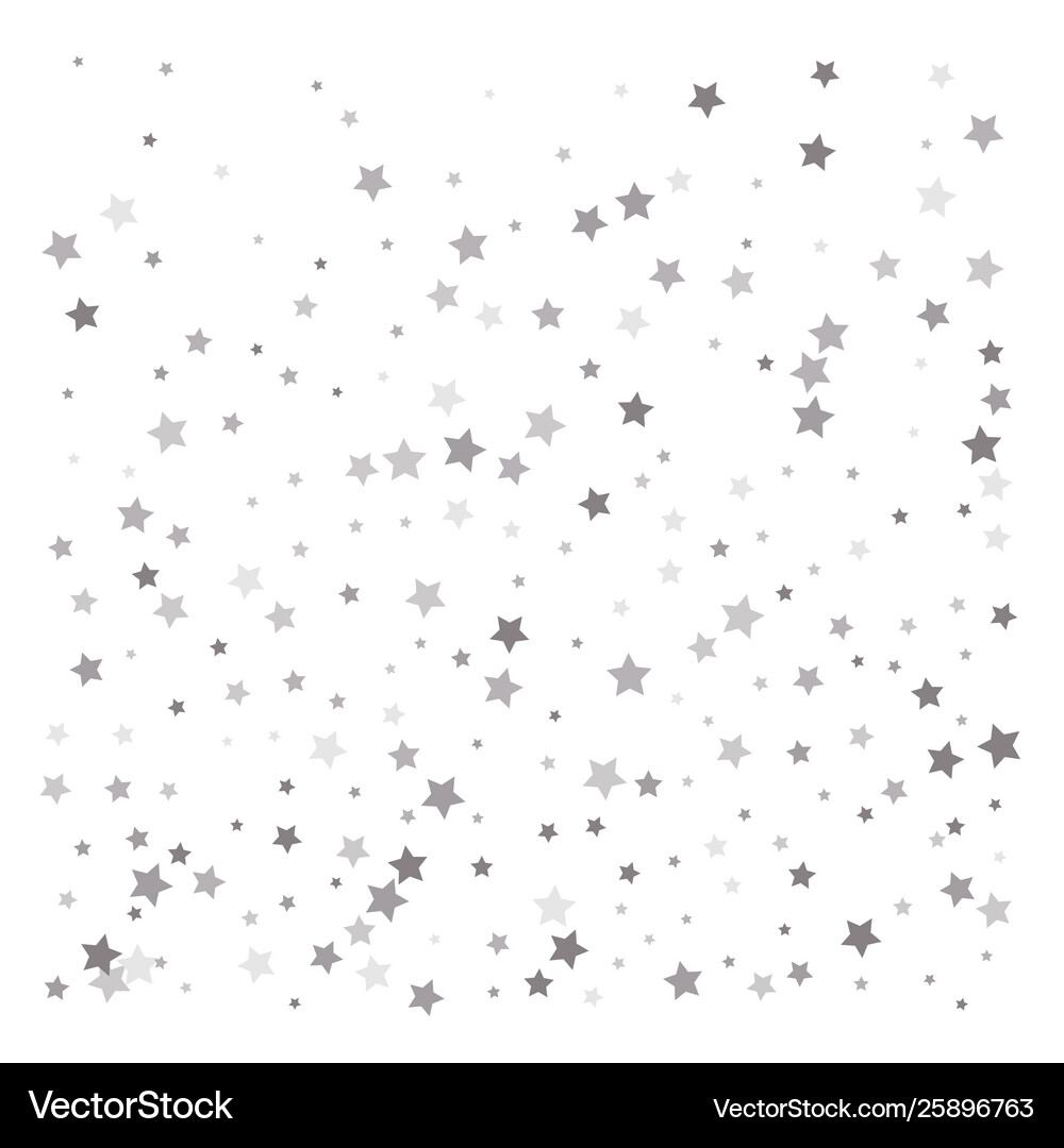 Random falling silver stars Royalty Free Vector Image