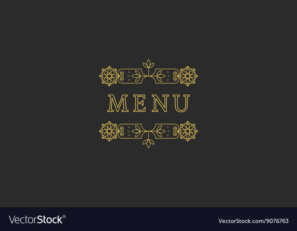 Restaurant menu headline Royalty Free Vector Image