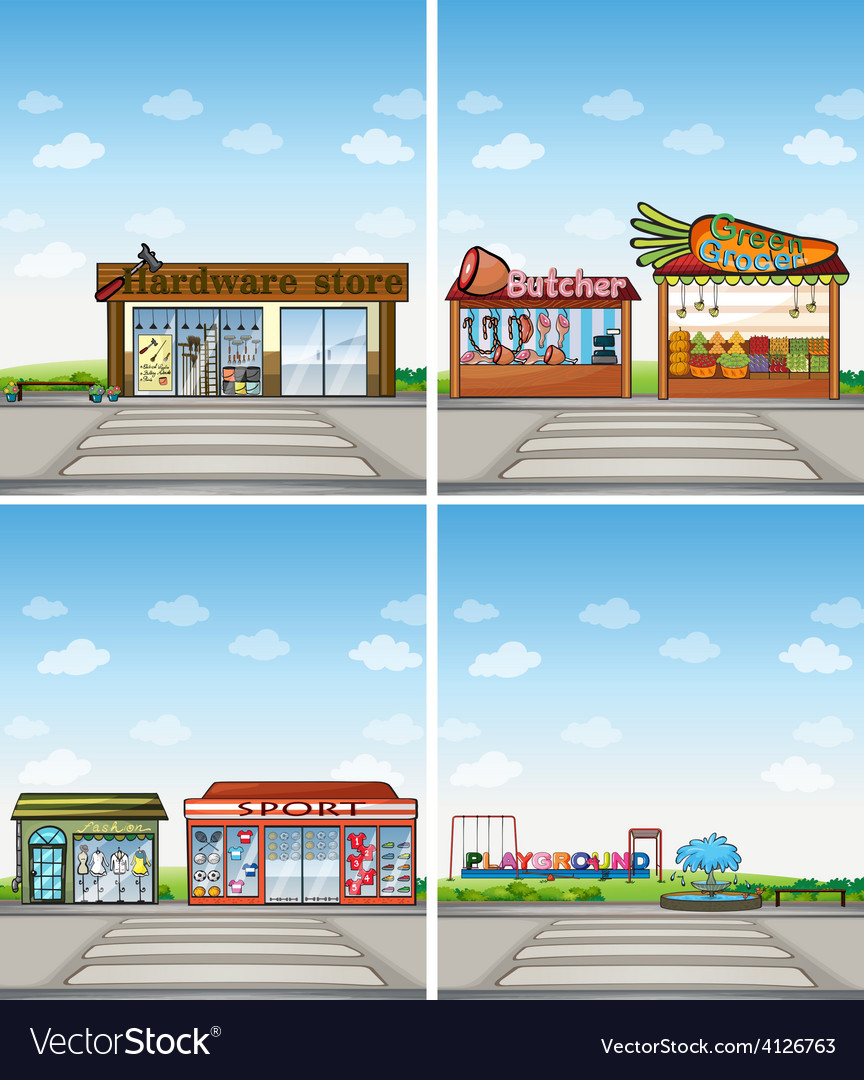 Shops Royalty Free Vector Image - VectorStock
