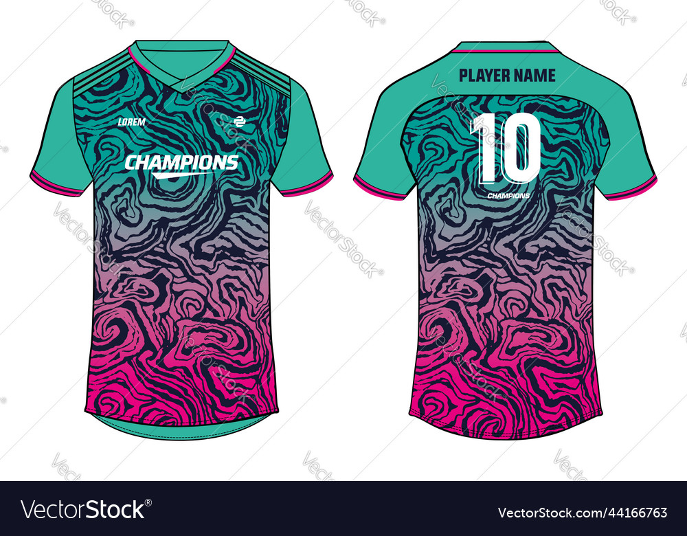 Sports T Shirt Jersey Design Flat Sketch Marble Vector Image