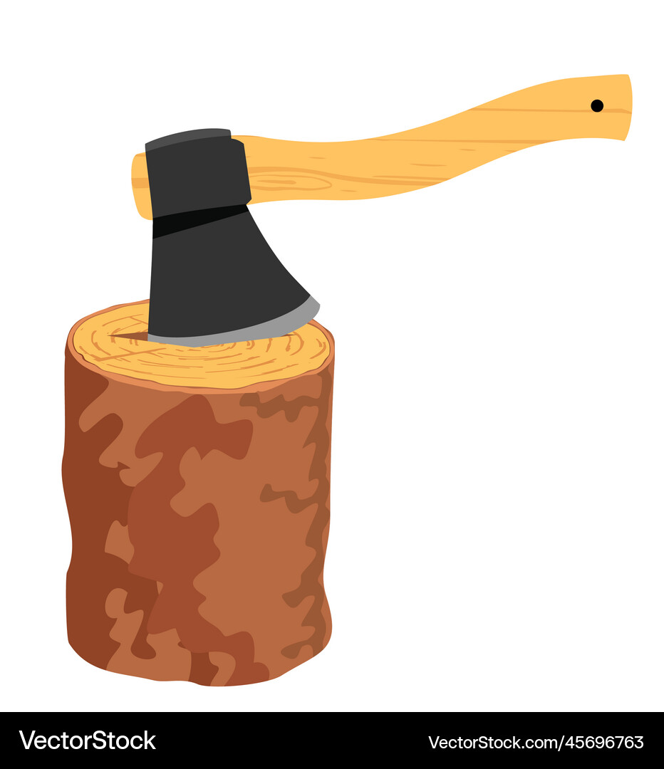 With an image of an ax Royalty Free Vector Image