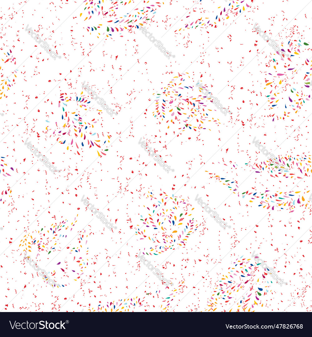 Abstract seamless floral pattern with dots Vector Image