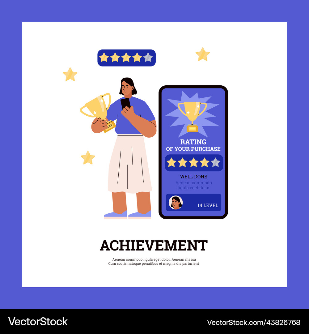 Achieving success or goal moving to next level Vector Image