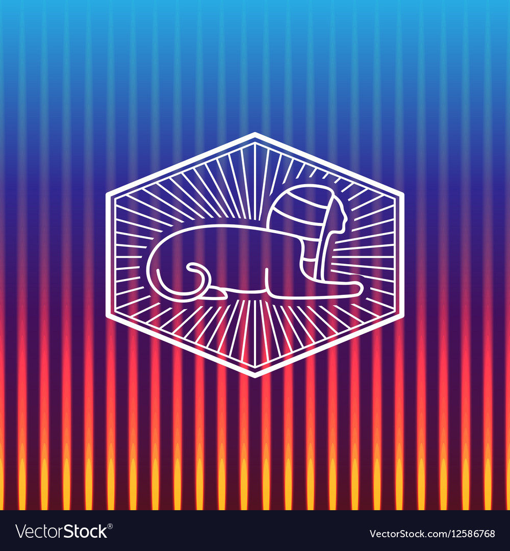 Ancient egyptian sphinx Royalty Free Vector Image