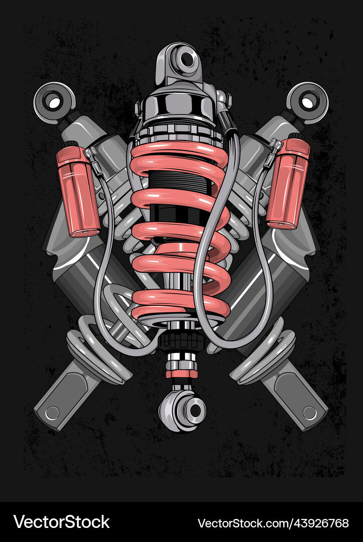 Auto parts technology t-shirt design Royalty Free Vector