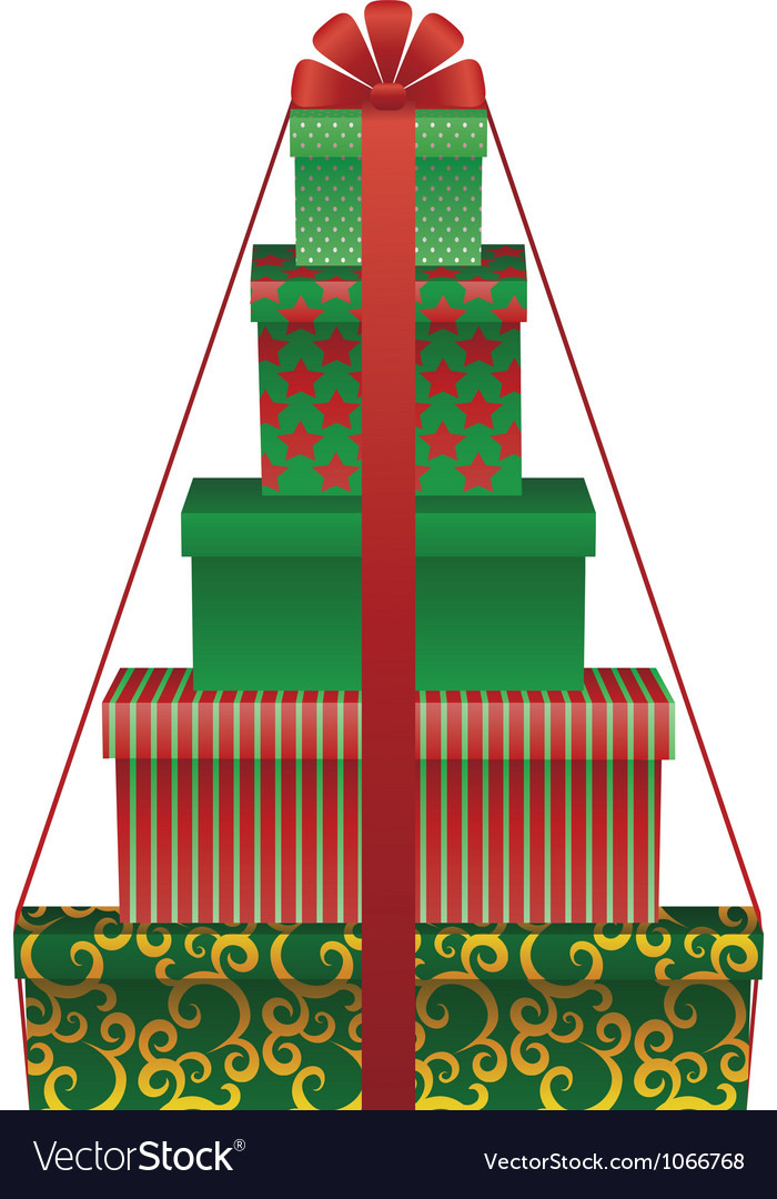 Gift tree Royalty Free Vector Image - VectorStock