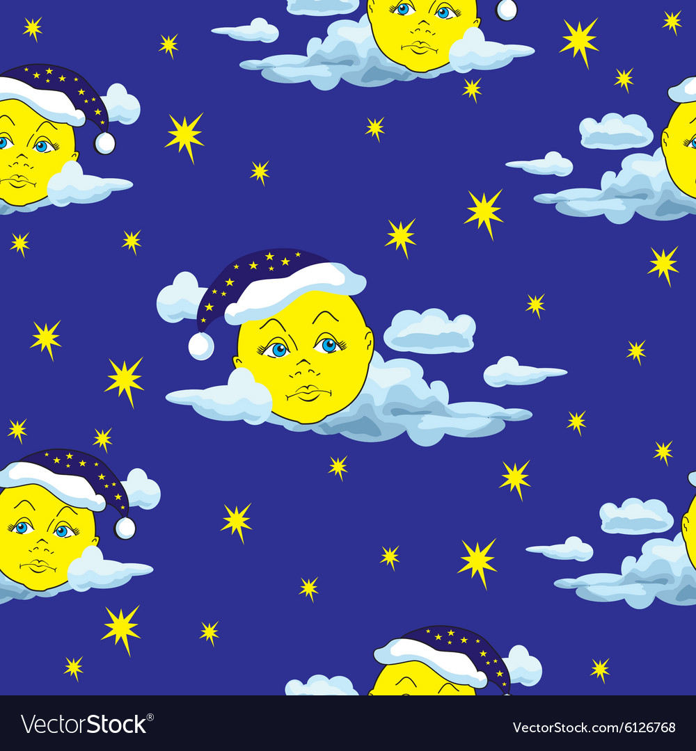 Moon pattern Royalty Free Vector Image - VectorStock
