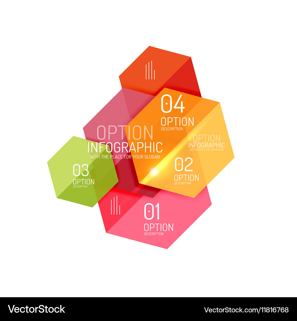 Paper geometric abstract infographic layouts Vector Image