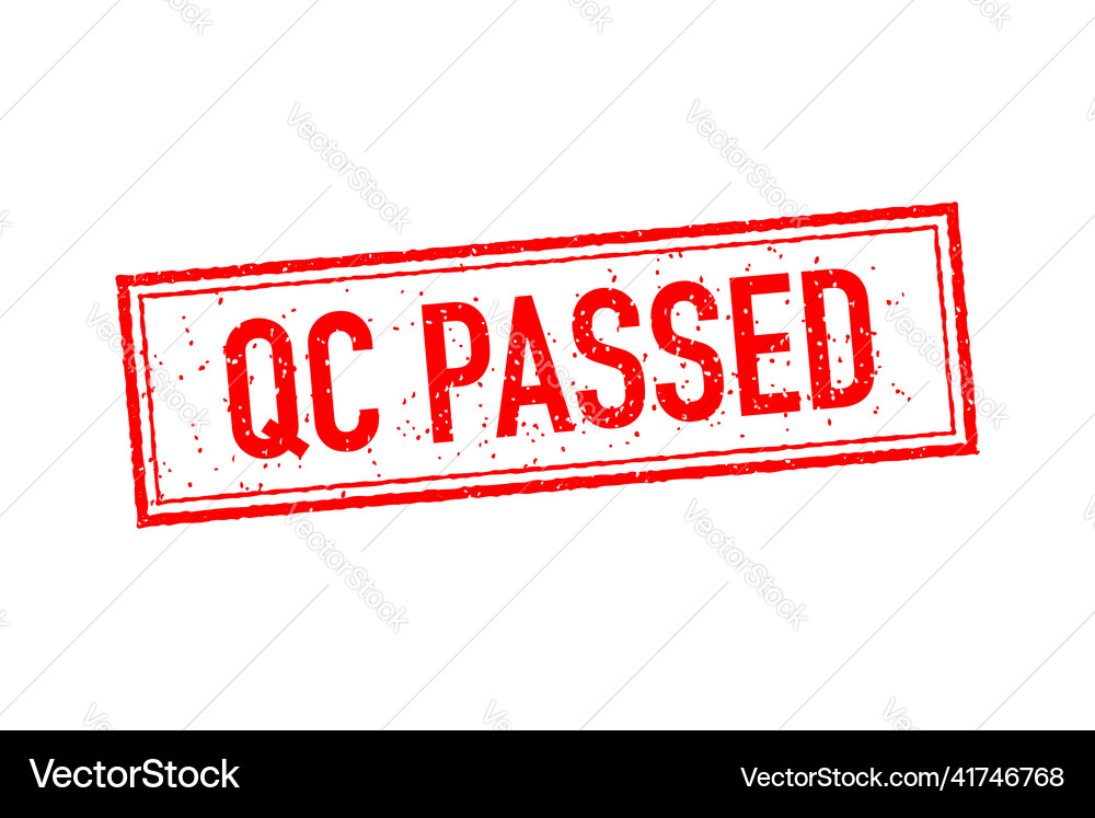 Qc passed great design for any purposes Royalty Free Vector