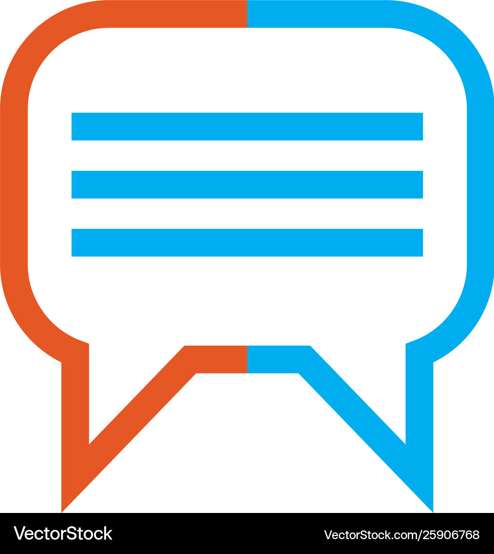 Speech bubble chat communication Royalty Free Vector Image