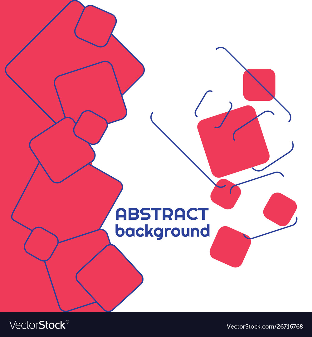 Square abstract background color design Royalty Free Vector