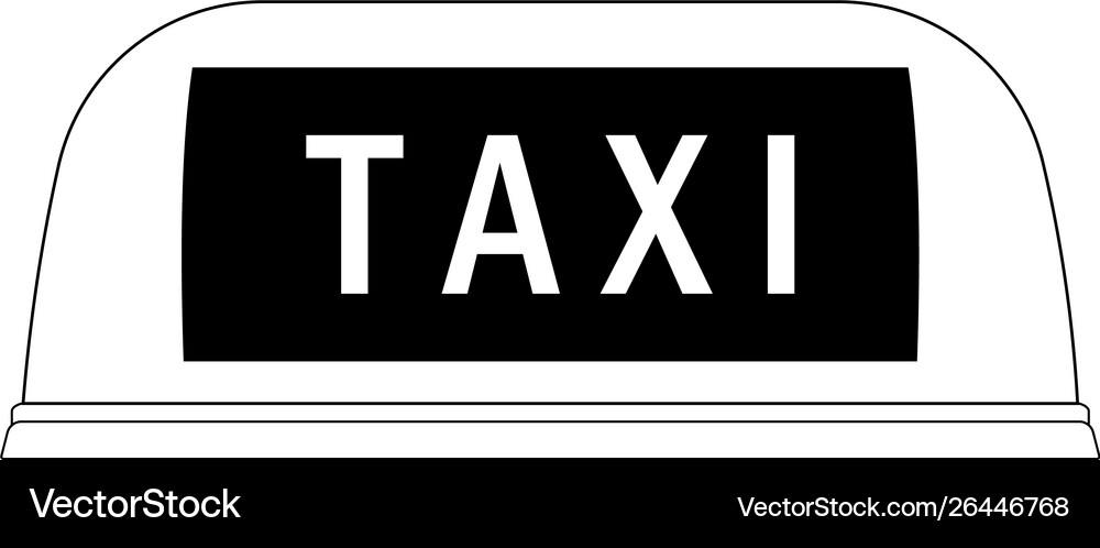 Taxi lamp black icon Royalty Free Vector Image