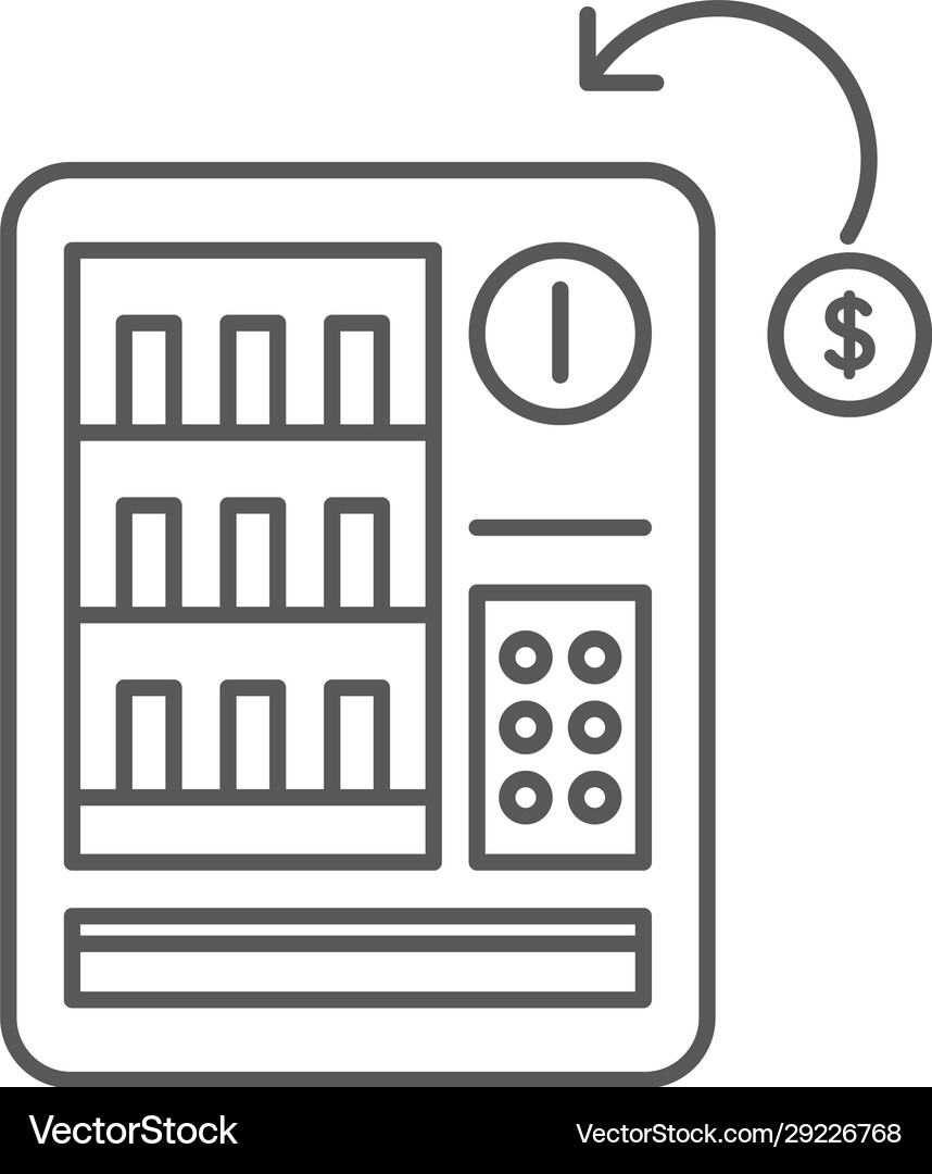 Vending machines icon sign on background Vector Image