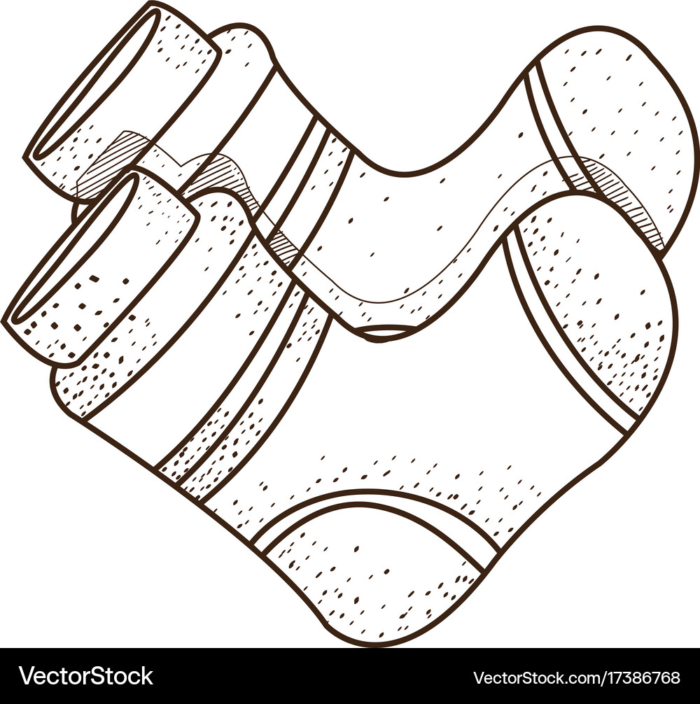Warm socks logo clothing equipment Royalty Free Vector Image
