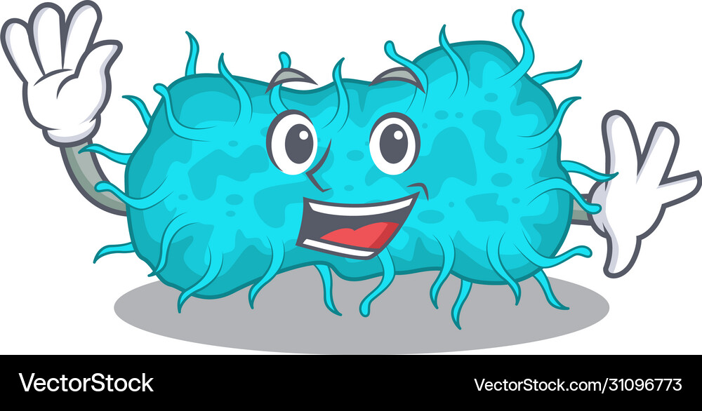A charismatic bacteria prokaryote mascot design Vector Image