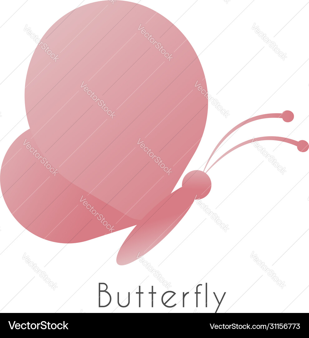 Beautiful abstract flying pinky butterfly Vector Image