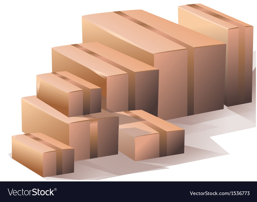 Cardboard boxes Royalty Free Vector Image - VectorStock