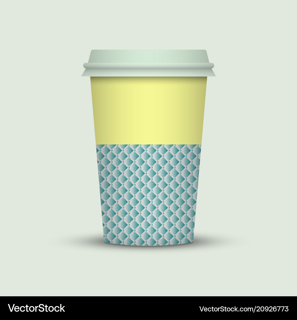 Coffee cup to go creative template Royalty Free Vector Image