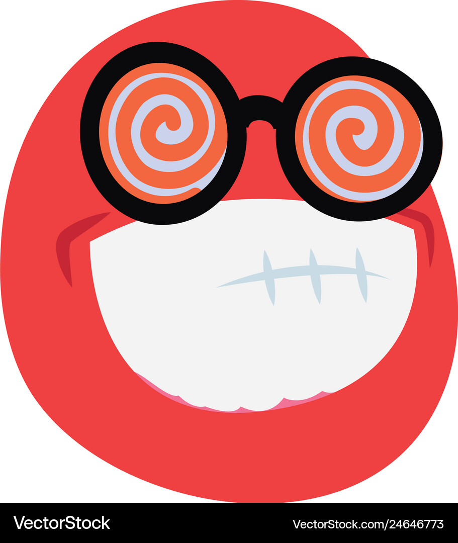 Emoji face april fools day Royalty Free Vector Image