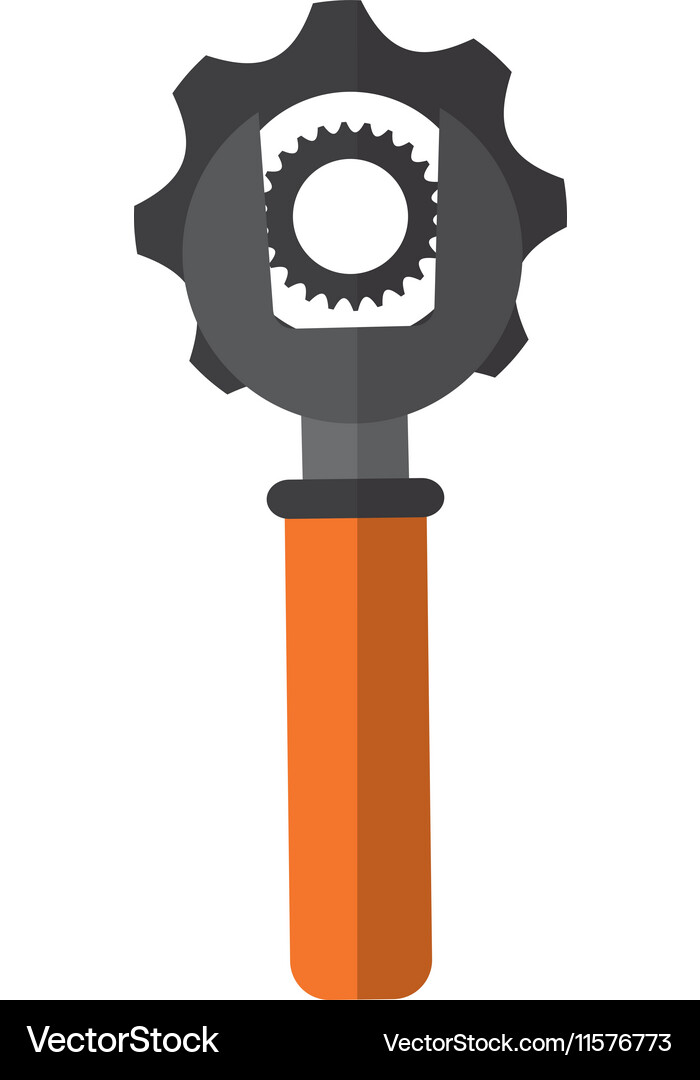 Isolated wrench and gear design Royalty Free Vector Image