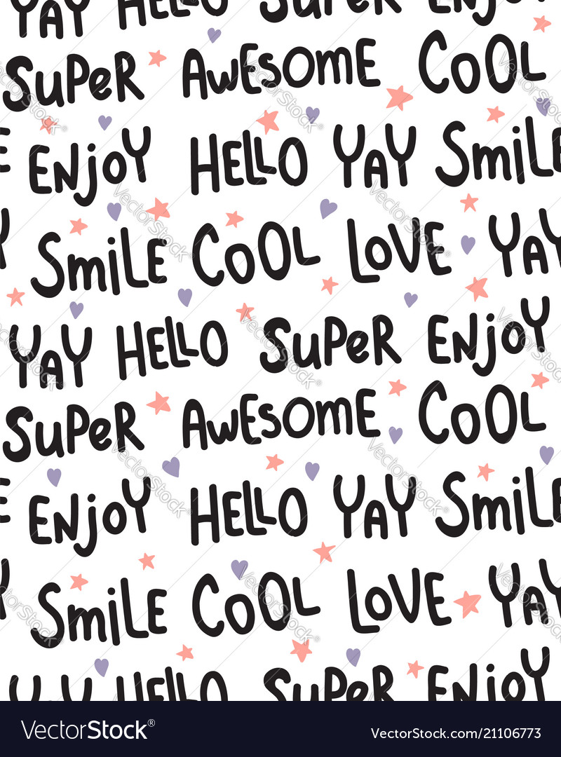 Lettering pattern Royalty Free Vector Image - VectorStock