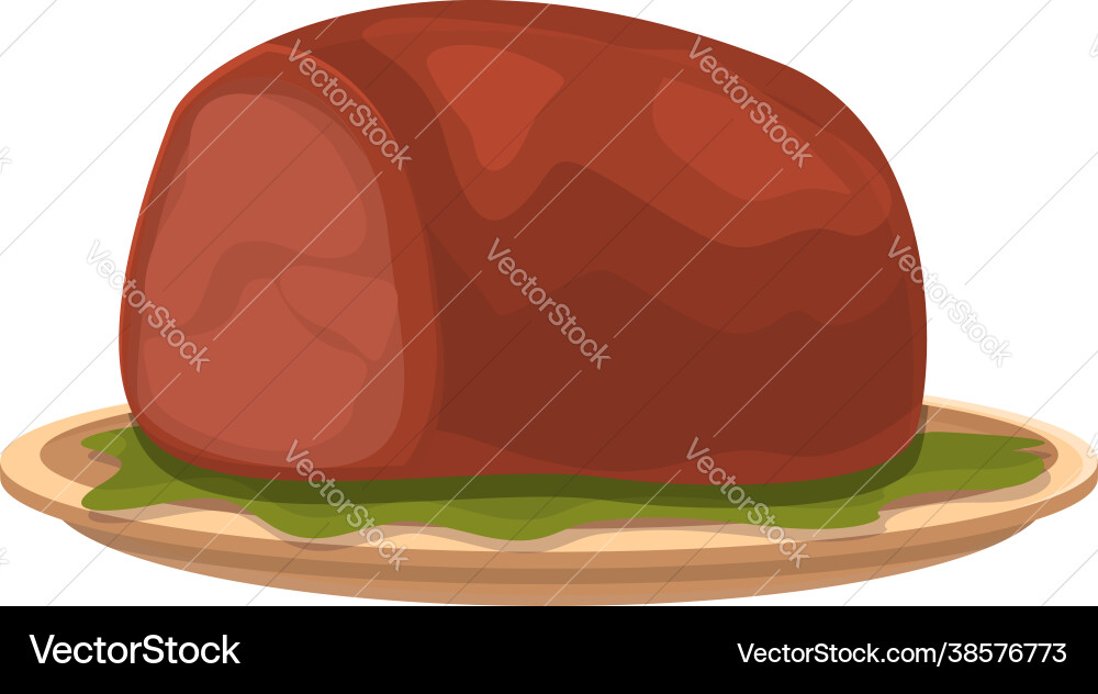 Meat piece icon cartoon steak beef Royalty Free Vector Image