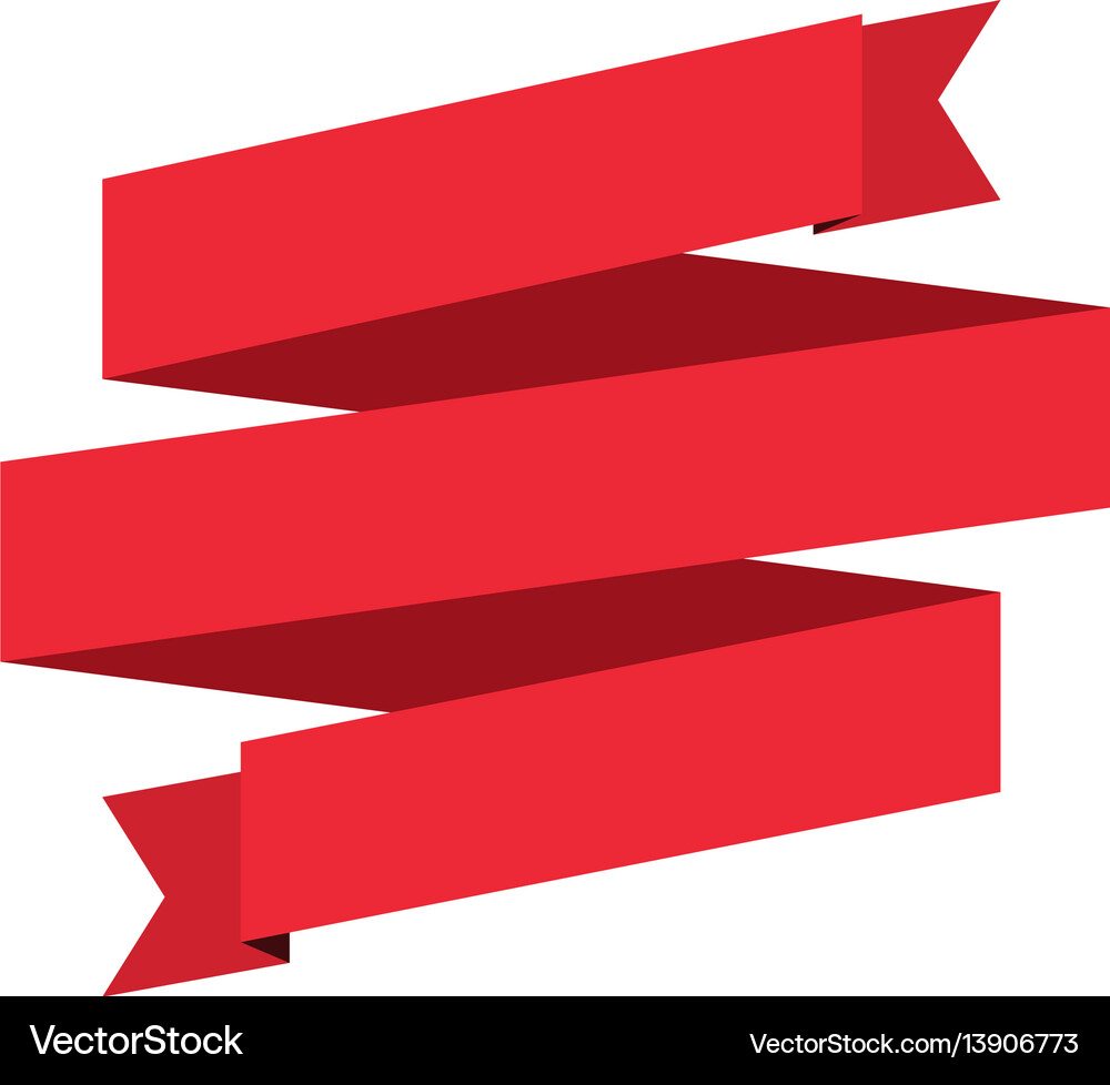 Red ribbon decoration art Royalty Free Vector Image