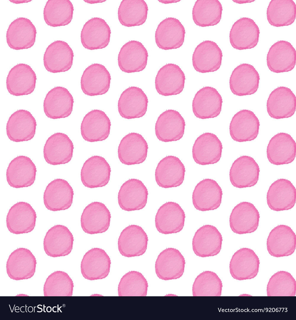 Seamless pink watercolor pattern with painted dots