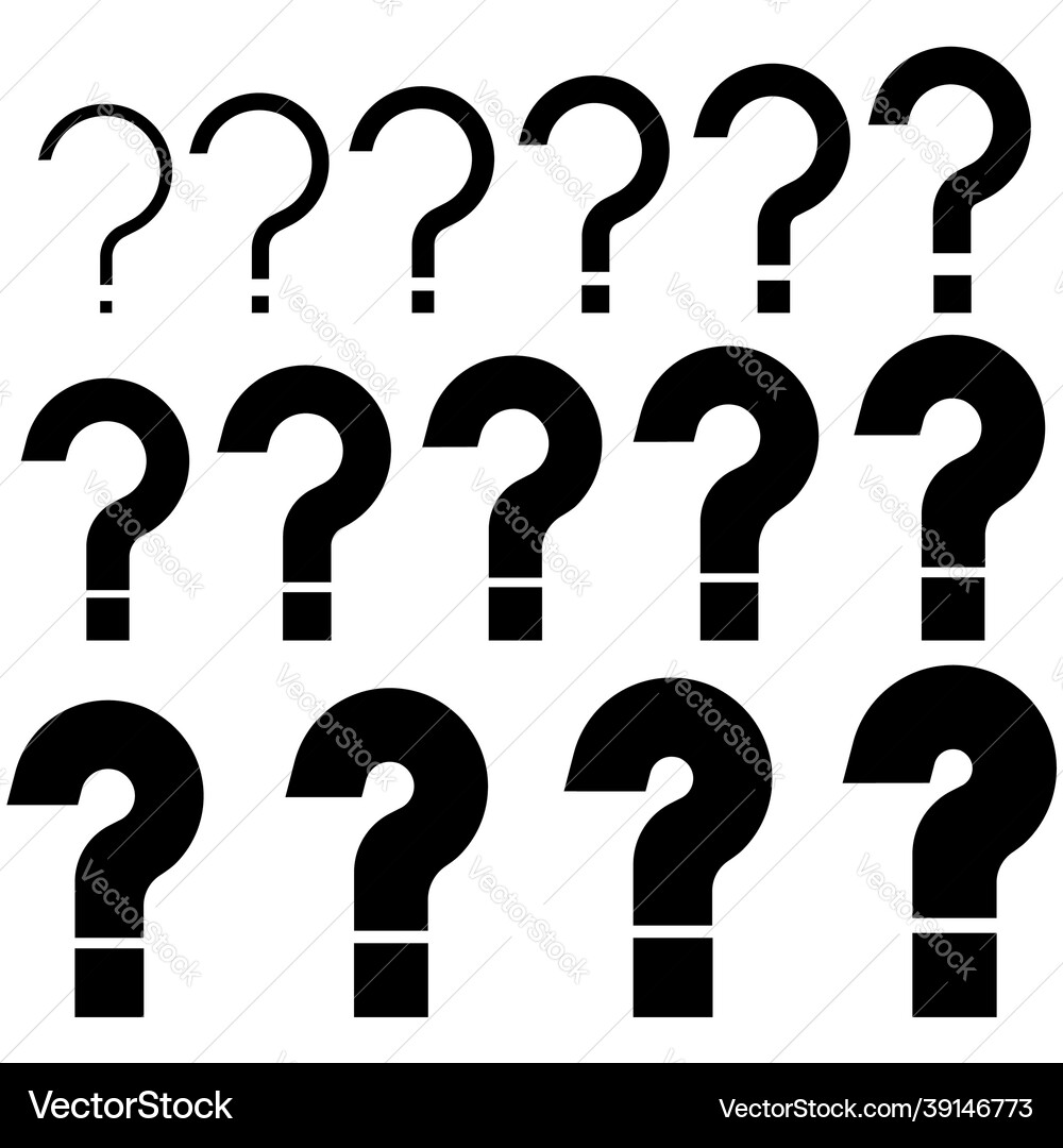 Set of question icon question mark sign Royalty Free Vector