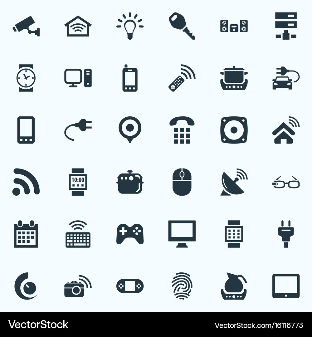 Set of simple internet icons Royalty Free Vector Image
