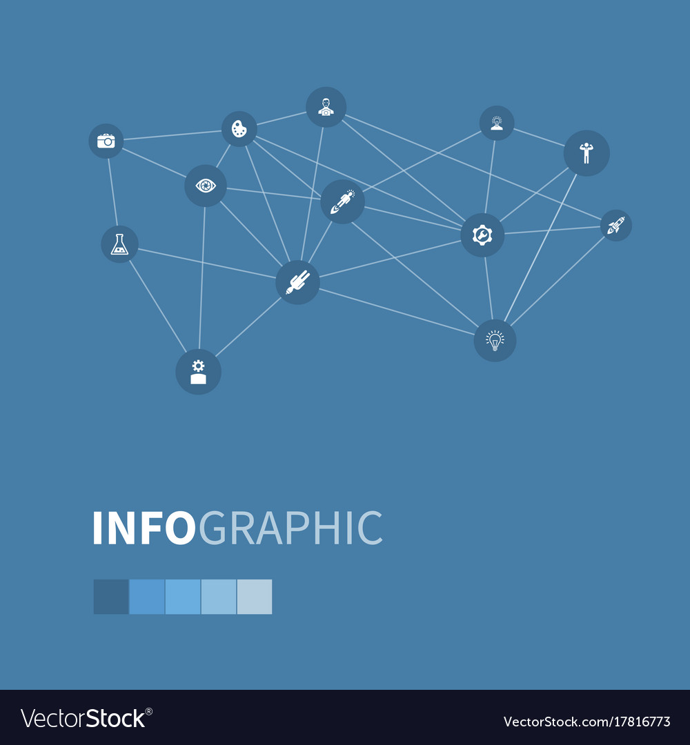 Set simple creative Royalty Free Vector Image - VectorStock