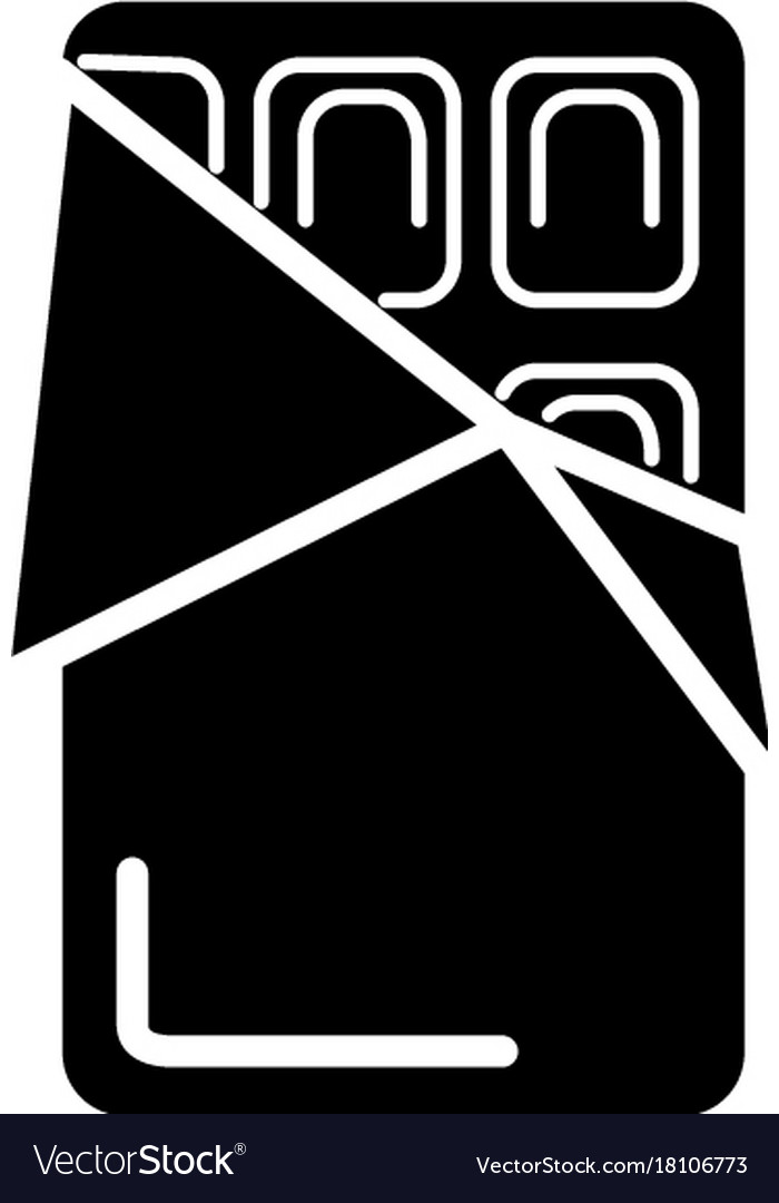 Shokolade icon black sign Royalty Free Vector Image